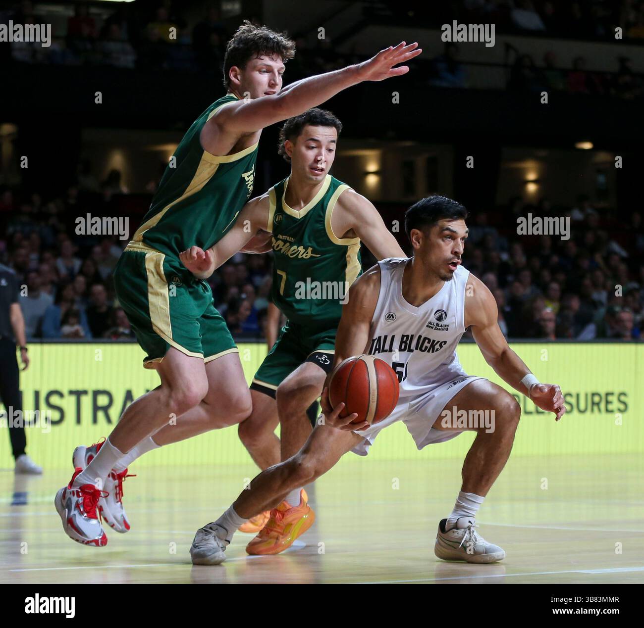 Adelaide, Australia. 07th May, 2025. Shea Ili of the Tall Blacks under ...