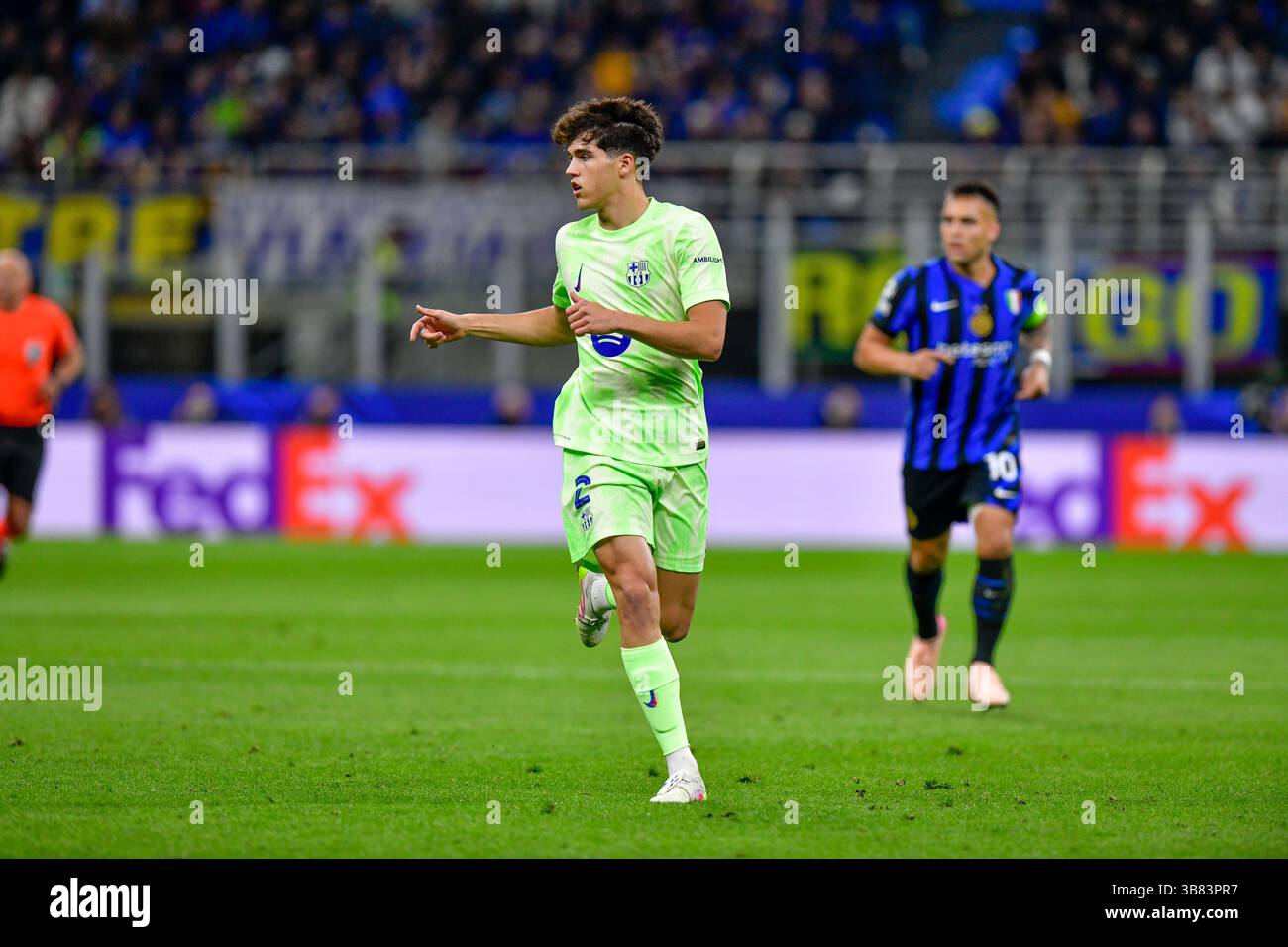 Milano, Italy. 06th May, 2025. Pau Cubarsi (2) of FC Barcelona seen ...
