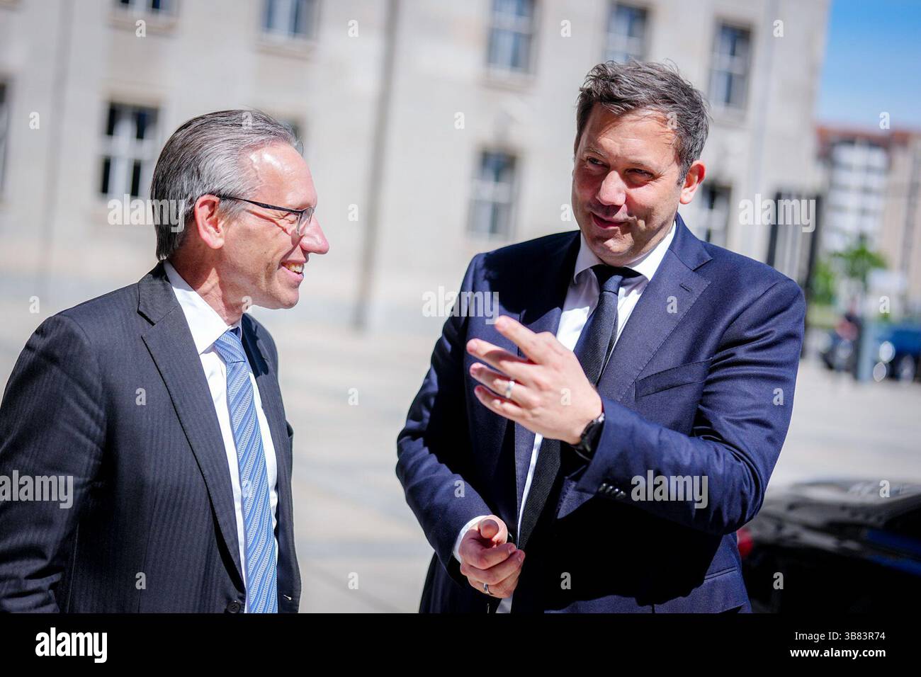 Berlin, Germany. 07th May, 2025. Jörg Kukies (l), former Finance ...