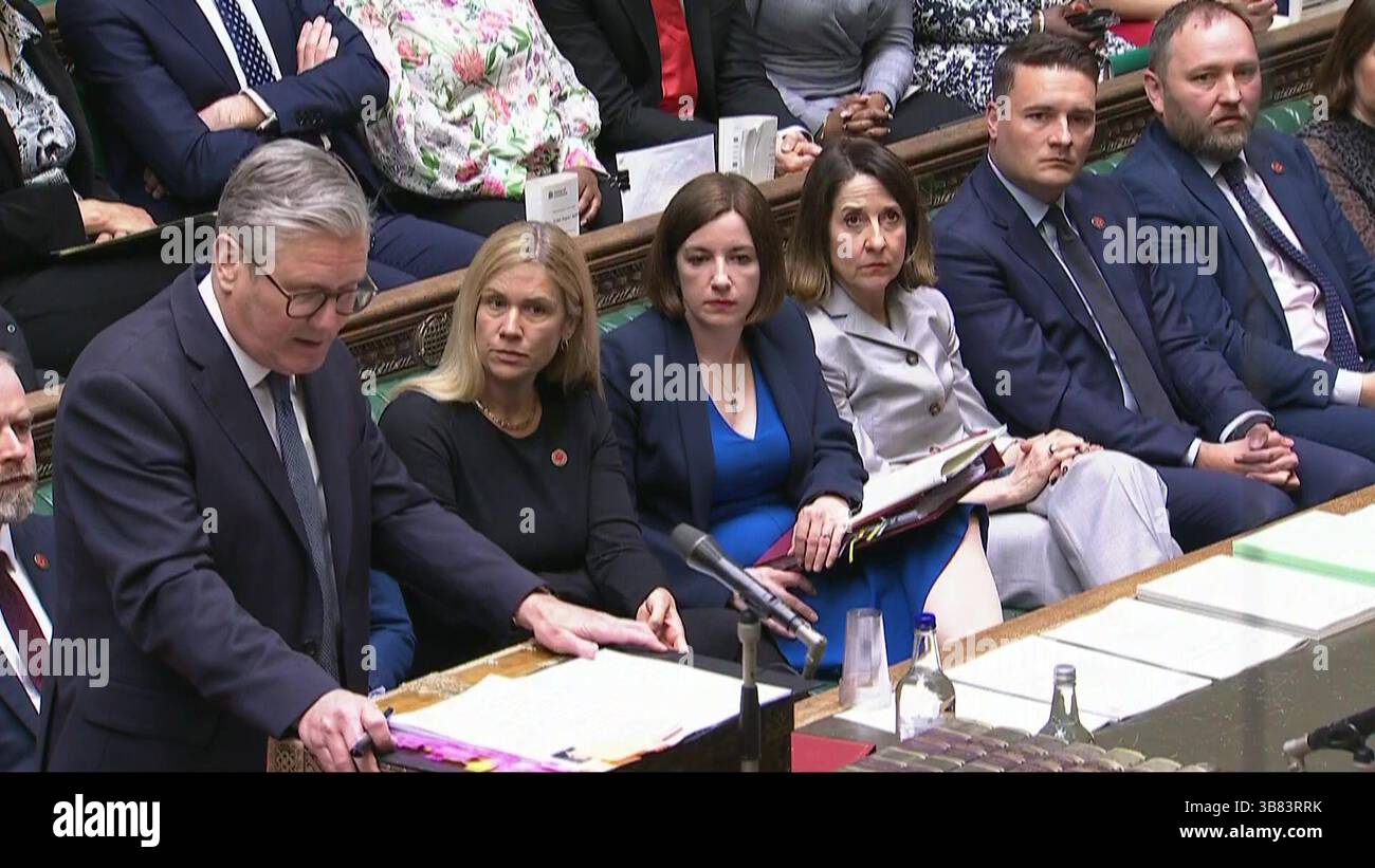 Screen grab of Prime Minister Sir Keir Starmer speaking during Prime ...