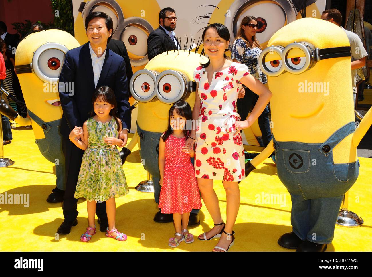 Ken Jeong with his wife and children at the premiere of 'Despicable Me ...
