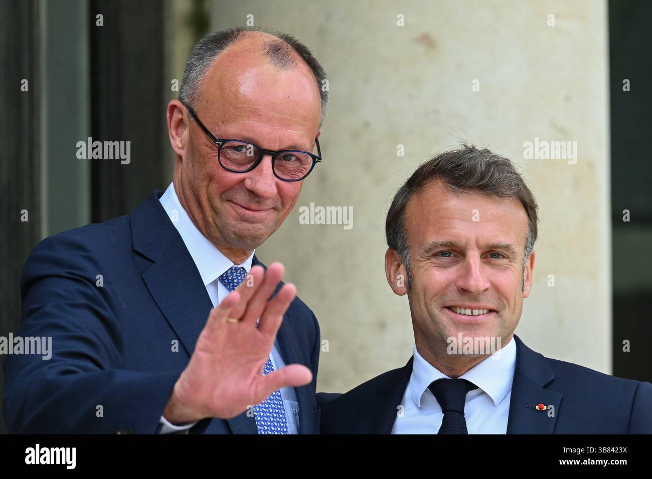 Paris, France. 07th May, 2025. The President of the Republic, Emmanuel ...