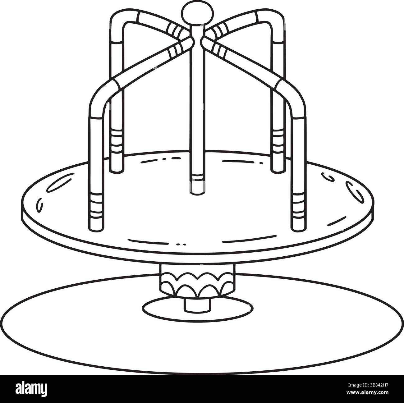 Playground Spinner Isolated Coloring Page for Kids Stock Vector Image ...