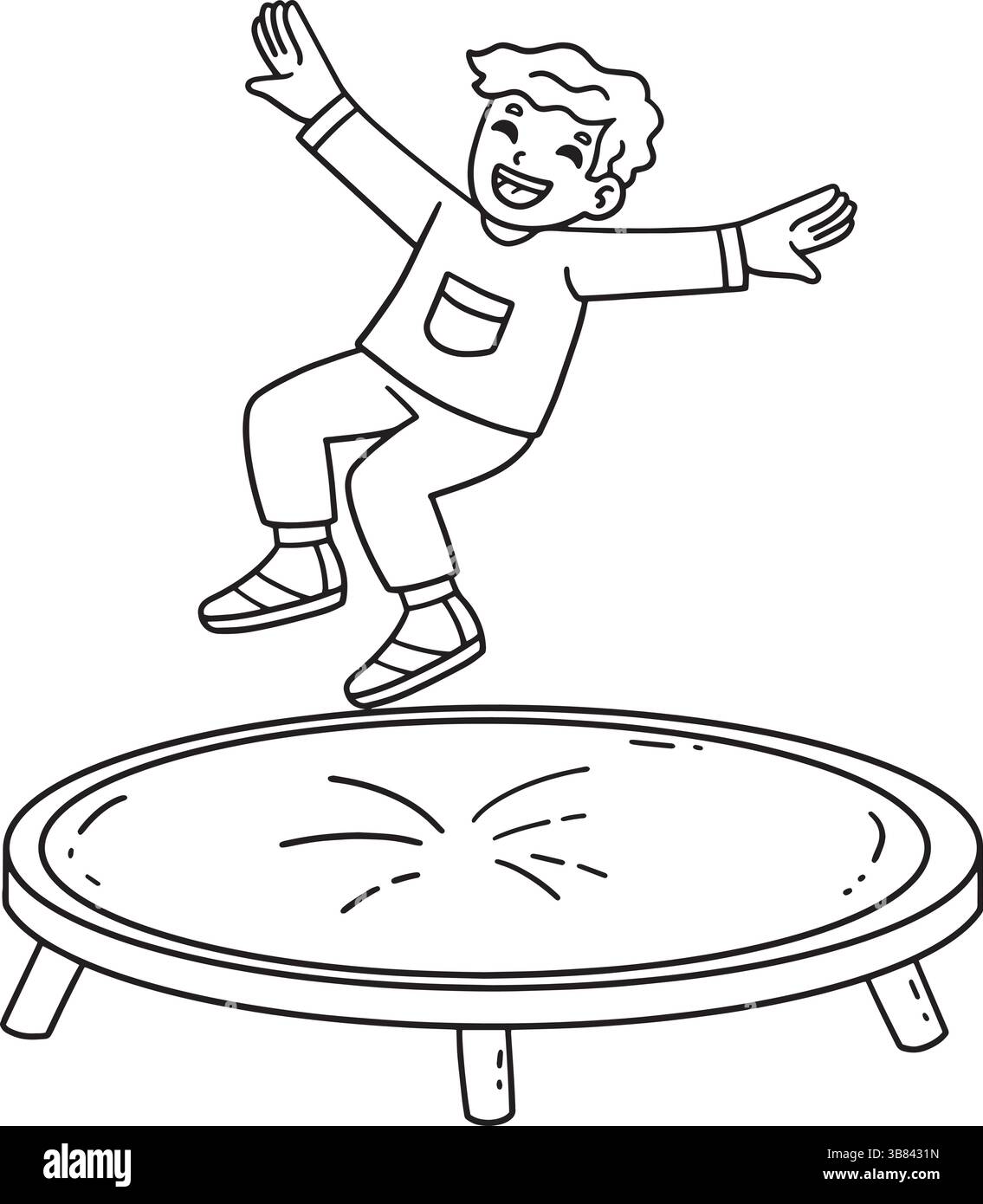 Kids on a trampoline Stock Vector Images - Alamy