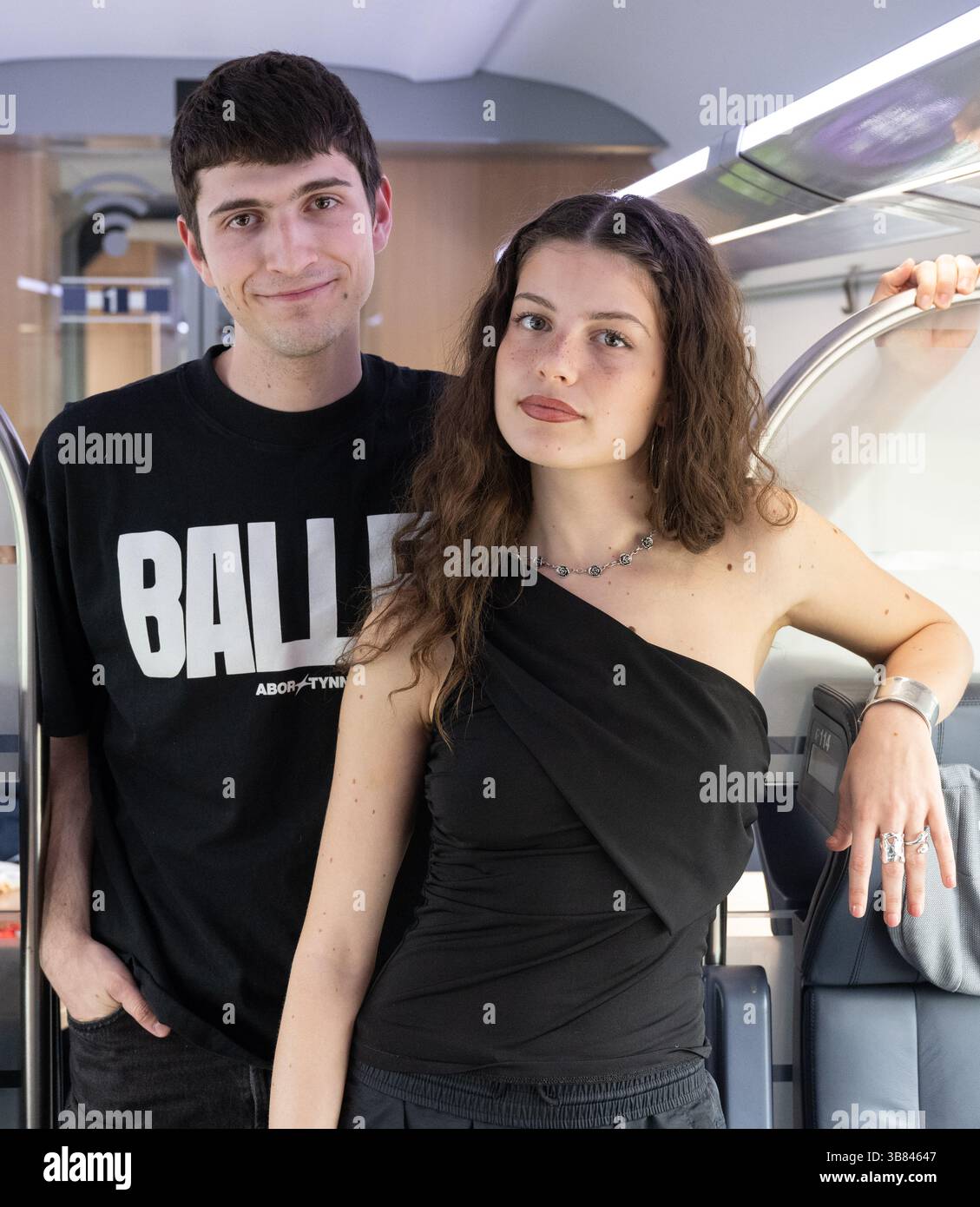 07 May 2025, Hesse, Frankfurt/Main: The German ESC participants Abor ...
