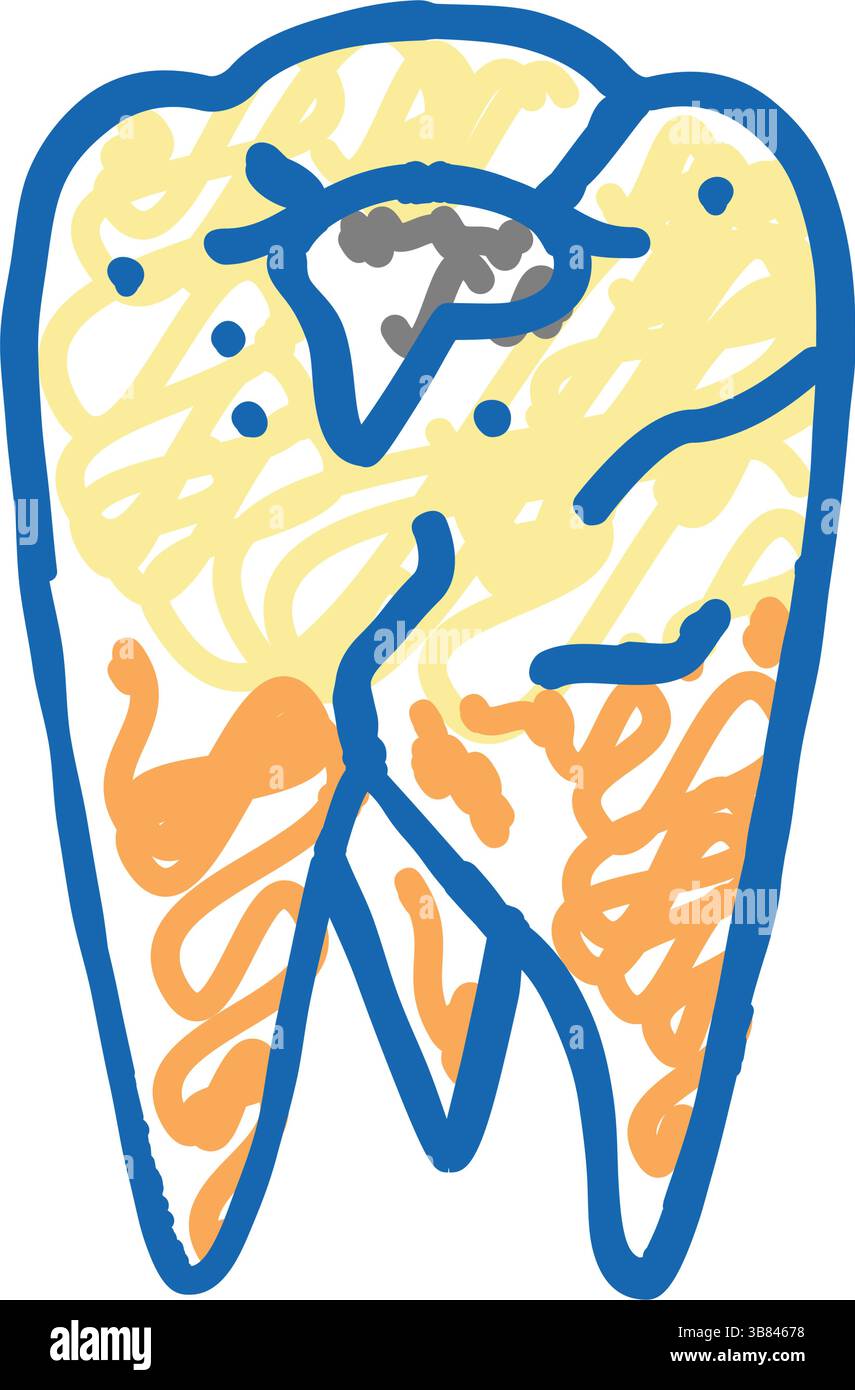 cavity tooth icon doodle illustration Stock Vector Image & Art - Alamy