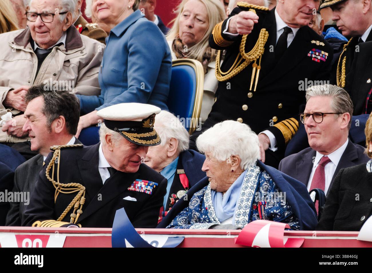 King Charles III and Kier Starmer with Veterans seen on the Queen ...