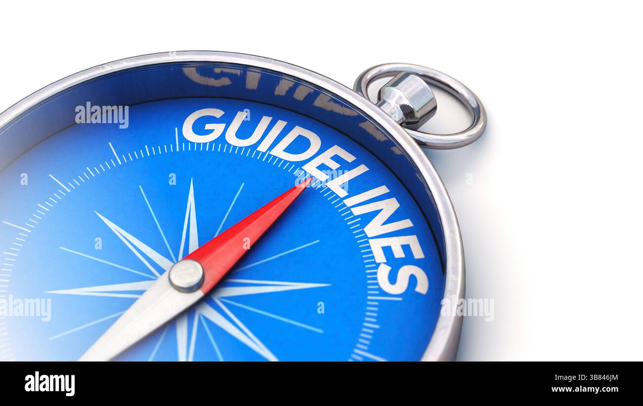Kompassnadel in Richtung Guidelines Symbolbild zum Thema Guidelines ...