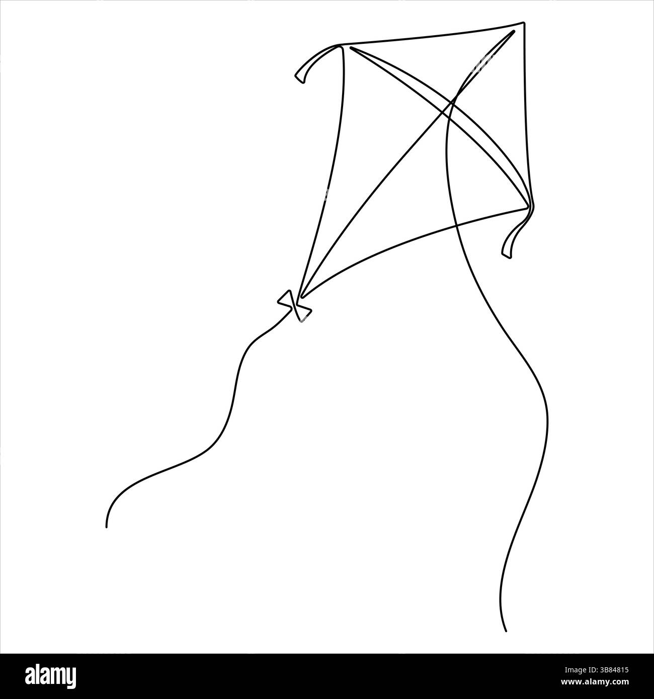 Kite drawing Black and White Stock Photos & Images - Alamy