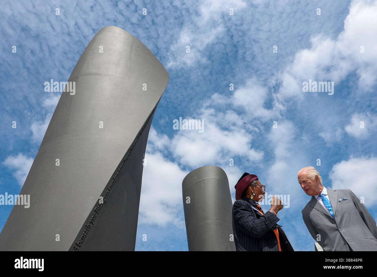 King Charles III speaks with a poet Dorothea Smartt, whose poetry about ...