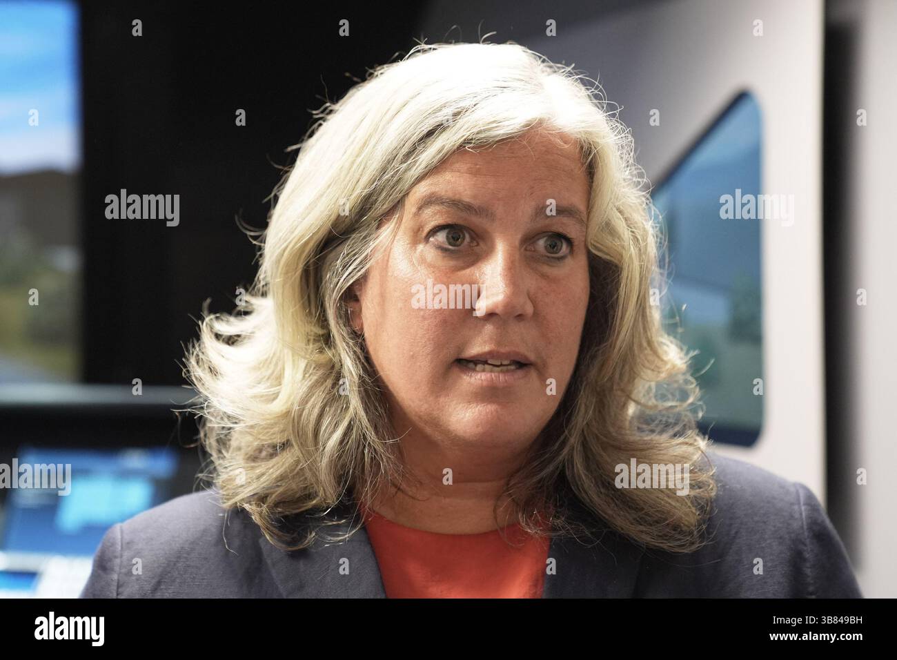 Transport Secretary Heidi Alexander during a visit to a train driver ...