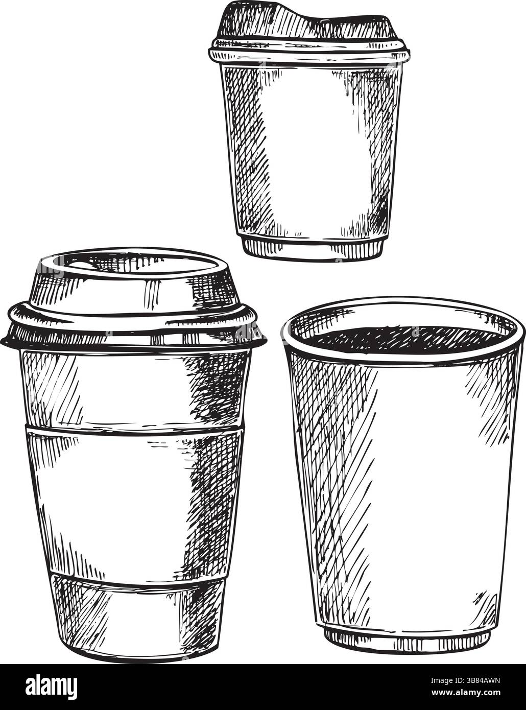 Water in paper cups Stock Vector Images - Alamy