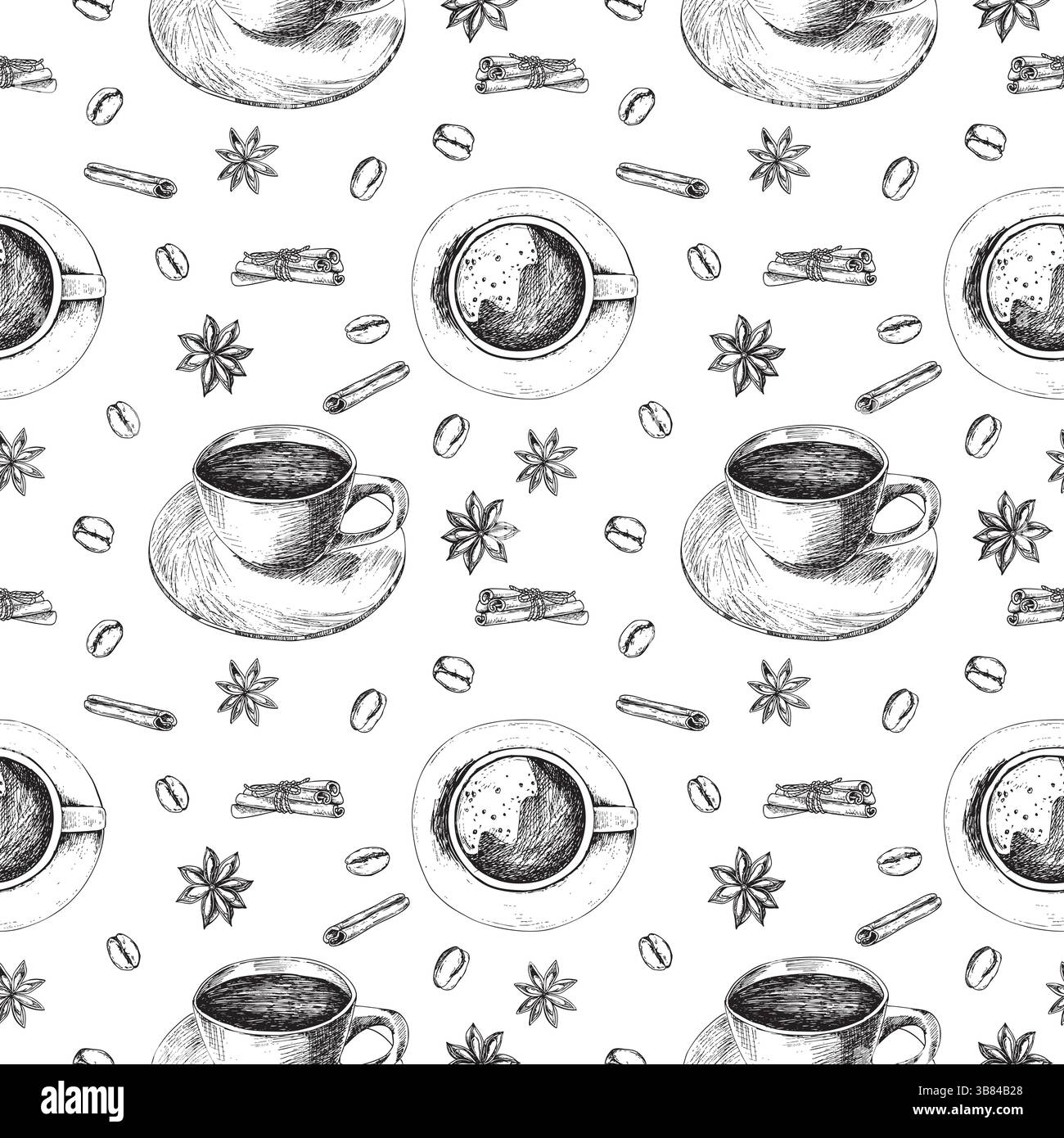 Coffee beans cups Black and White Stock Photos & Images - Alamy