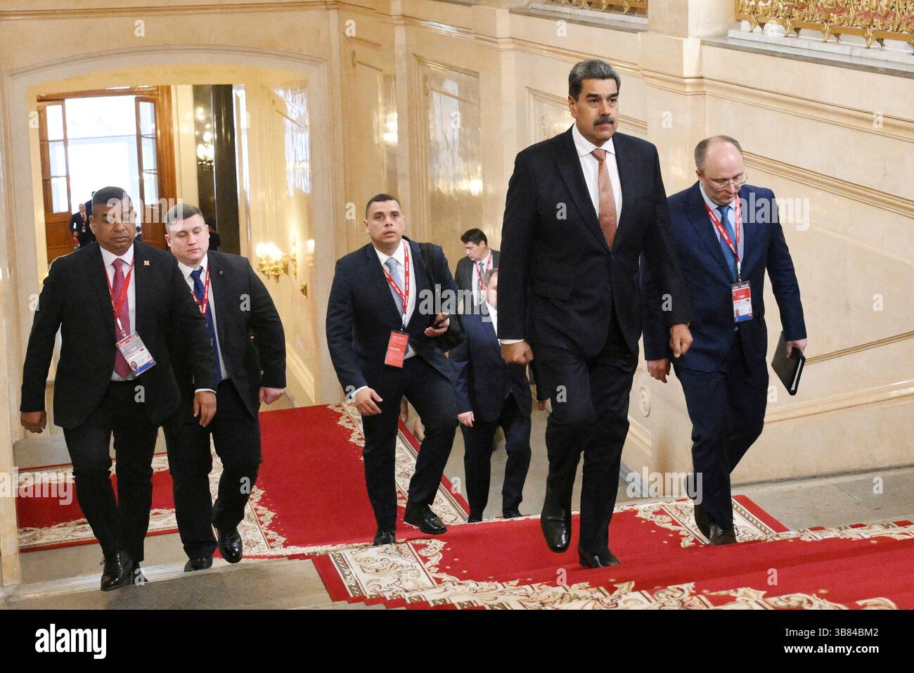 Venezuelan President Nicolas Maduro, 2nd right, arrives at the Kremlin ...