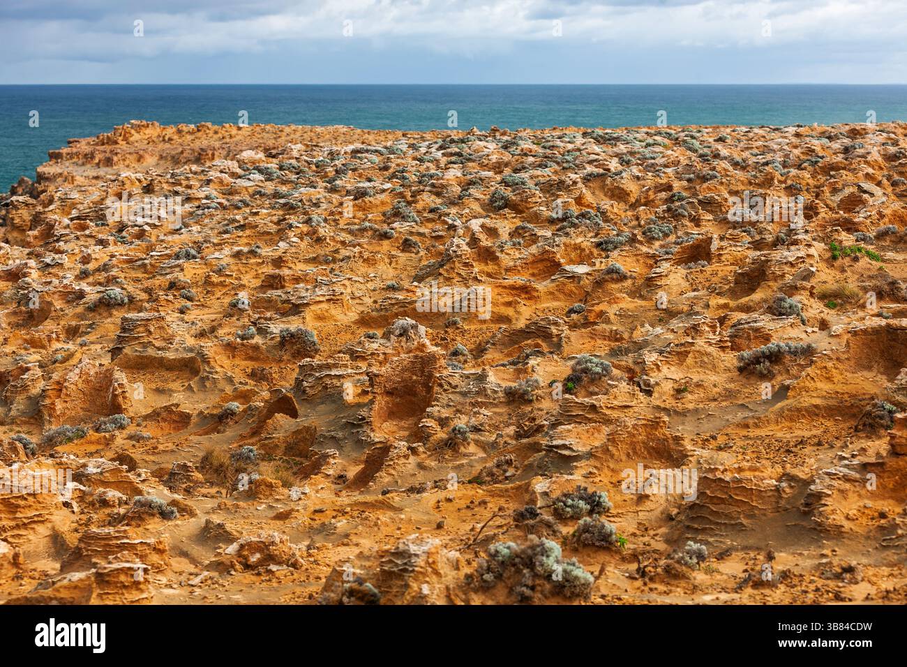 Rocky peninsula at Cape Bridgewater. Dry hostile environment just off ...
