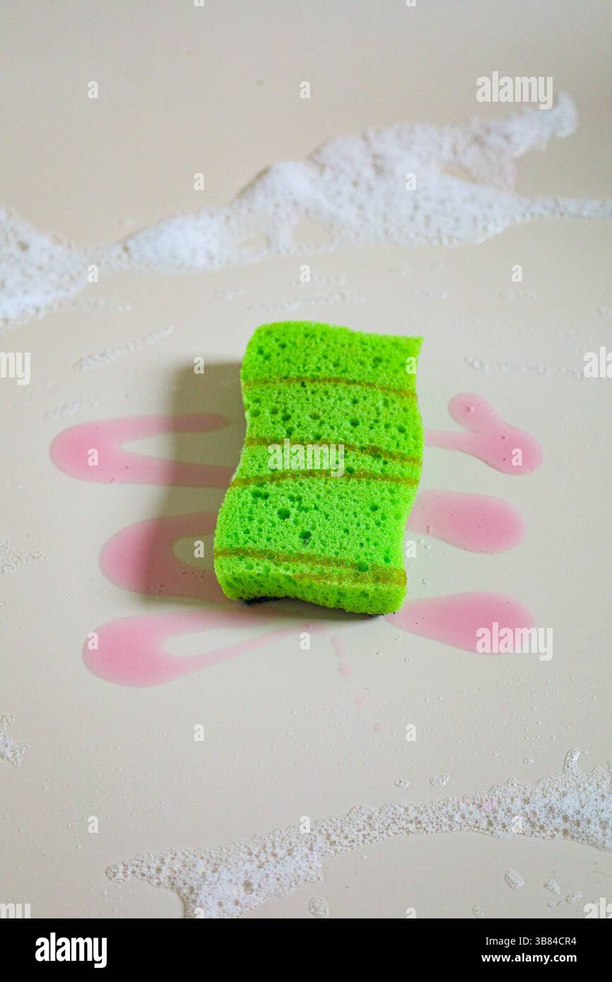 Foam sponge for washing dishes Stock Photo - Alamy