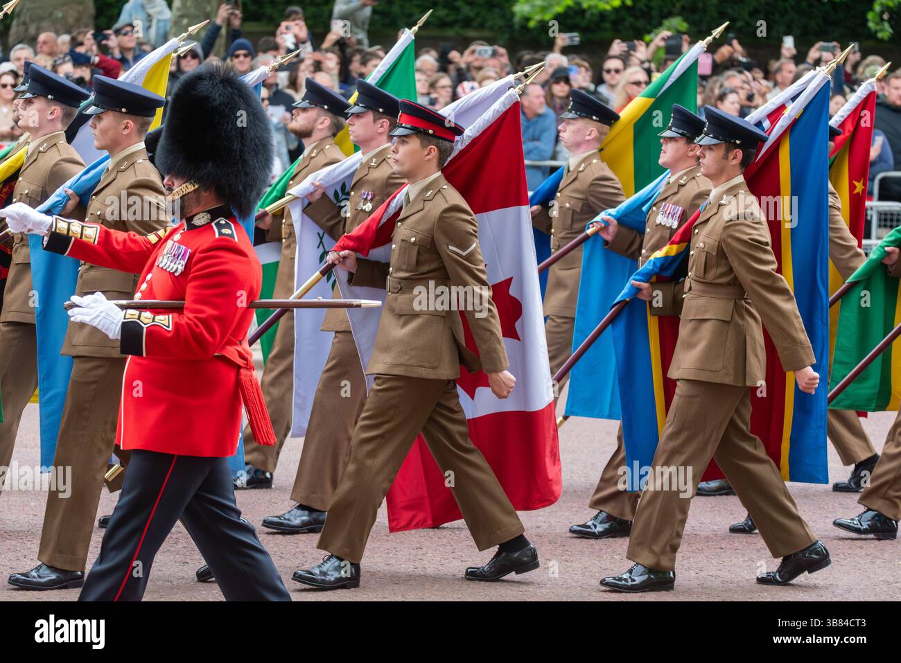 VE Day 80th Anniversary event procession in The Mall, London, UK ...