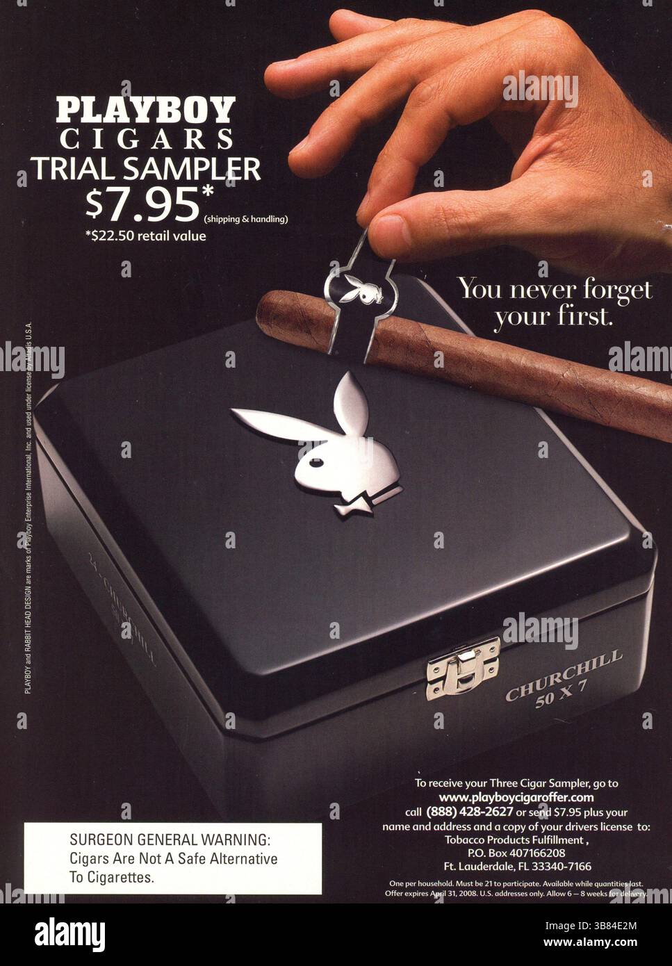 Vintage February 2008 Playboy Magazine Advert, USA Stock Photo - Alamy