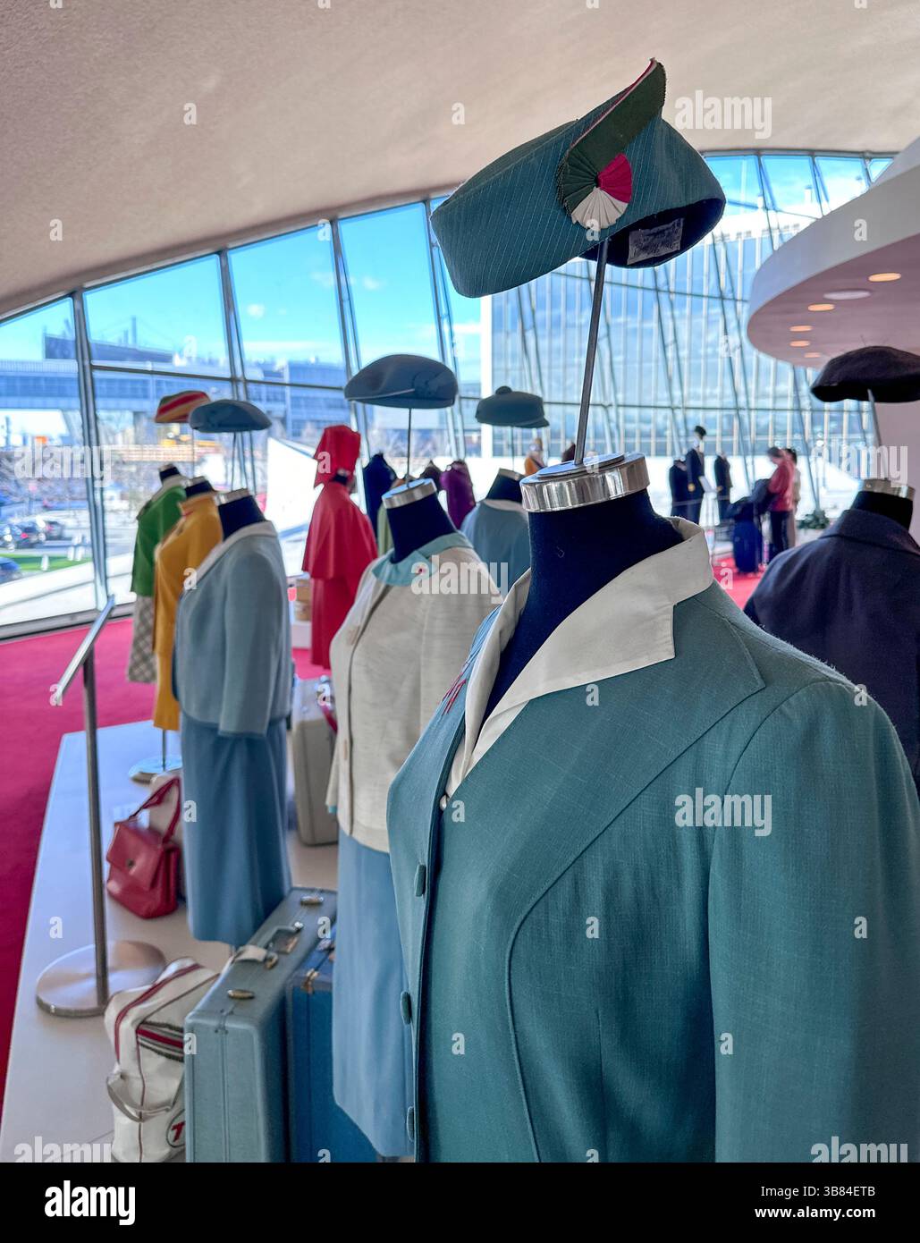 TWA uniform fashion exhibit on display at the TWA Hotel at JFK ...