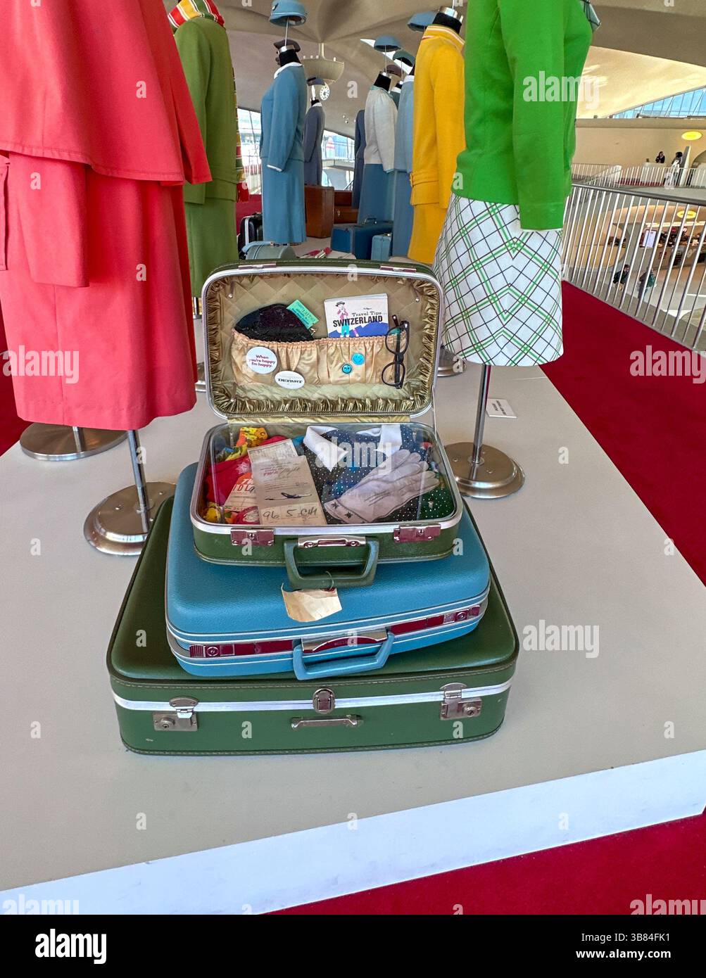 TWA uniform fashion exhibit on display at the TWA Hotel at JFK ...