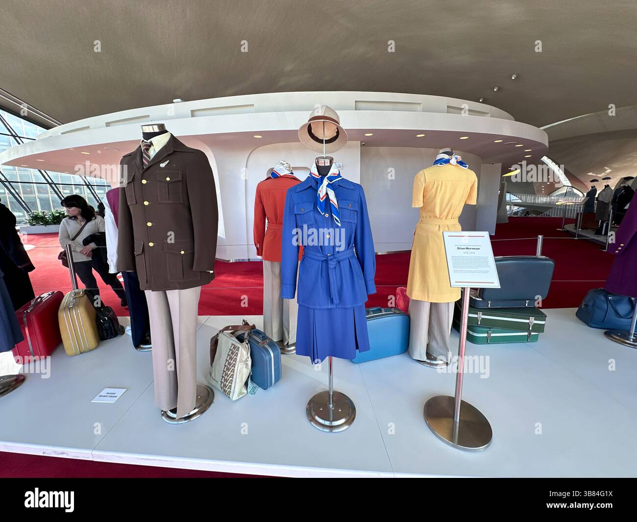TWA uniform fashion exhibit on display at the TWA Hotel at JFK ...