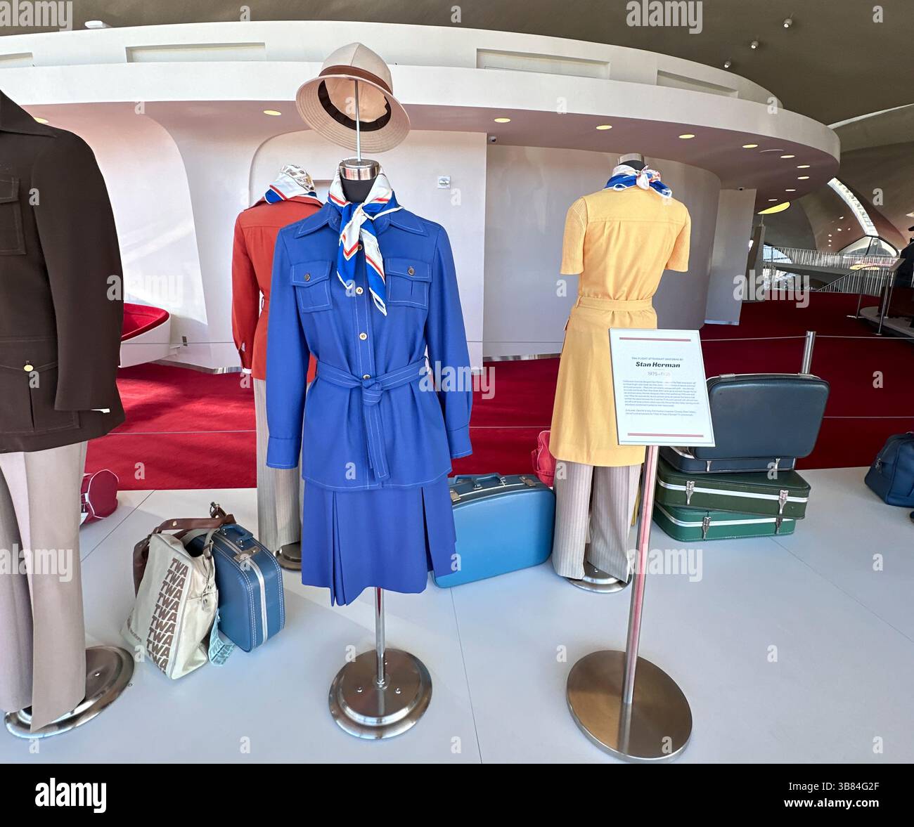 TWA uniform fashion exhibit on display at the TWA Hotel at JFK ...