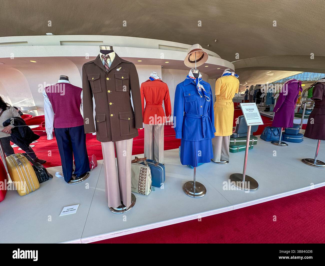 TWA uniform fashion exhibit on display at the TWA Hotel at JFK ...