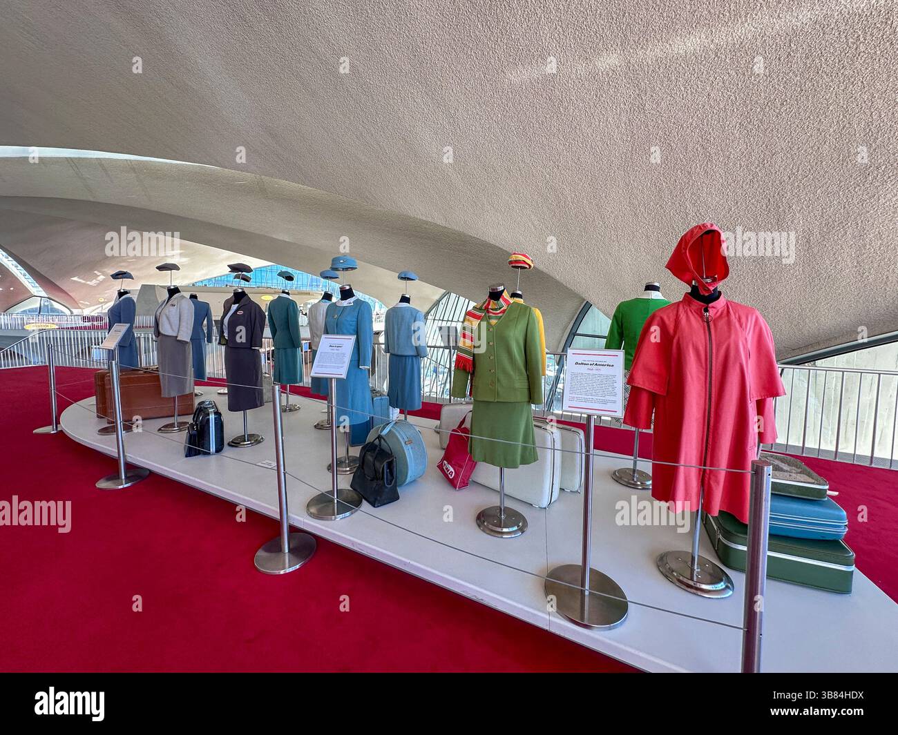 TWA uniform fashion exhibit on display at the TWA Hotel at JFK ...