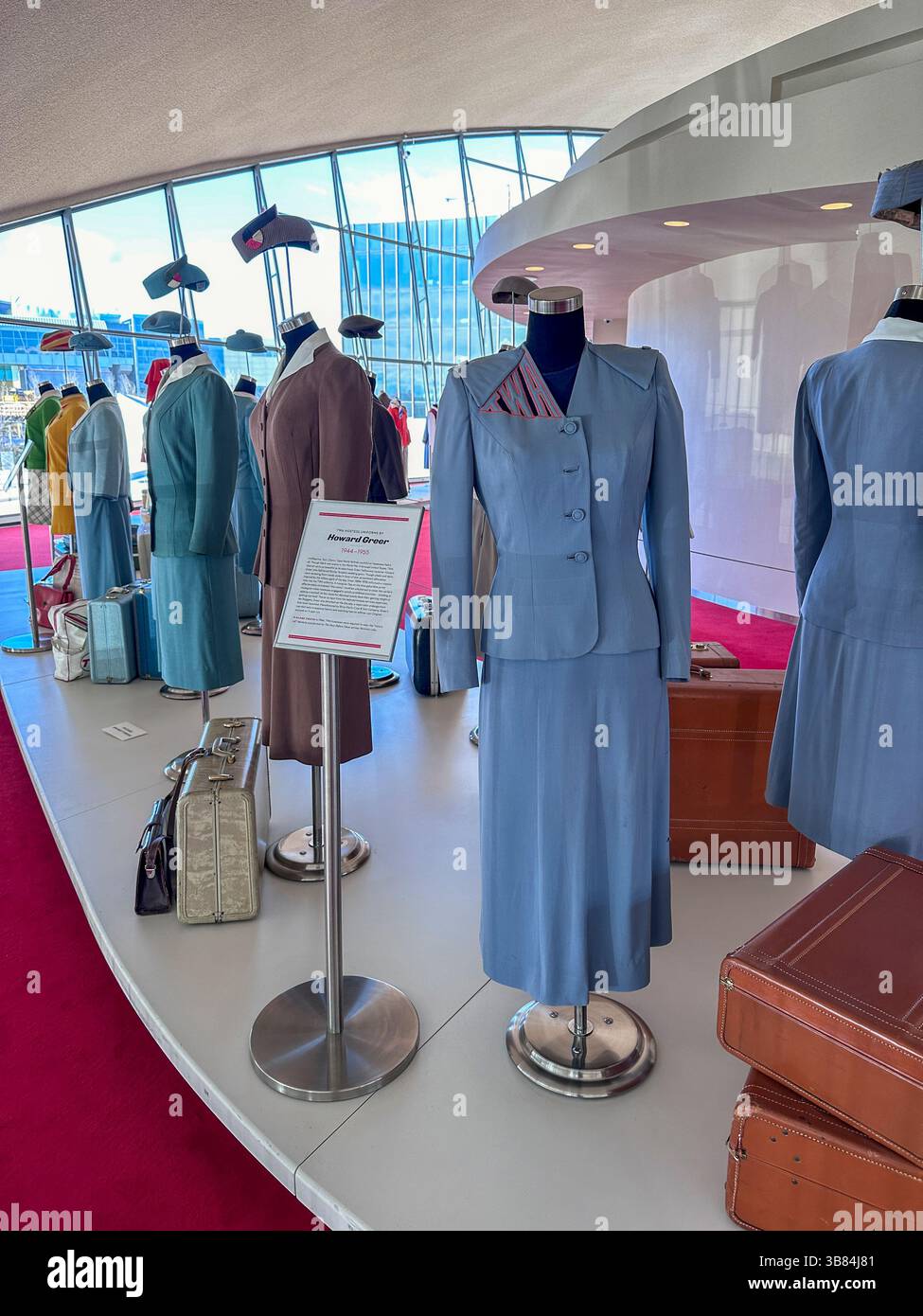 TWA uniform fashion exhibit on display at the TWA Hotel at JFK ...