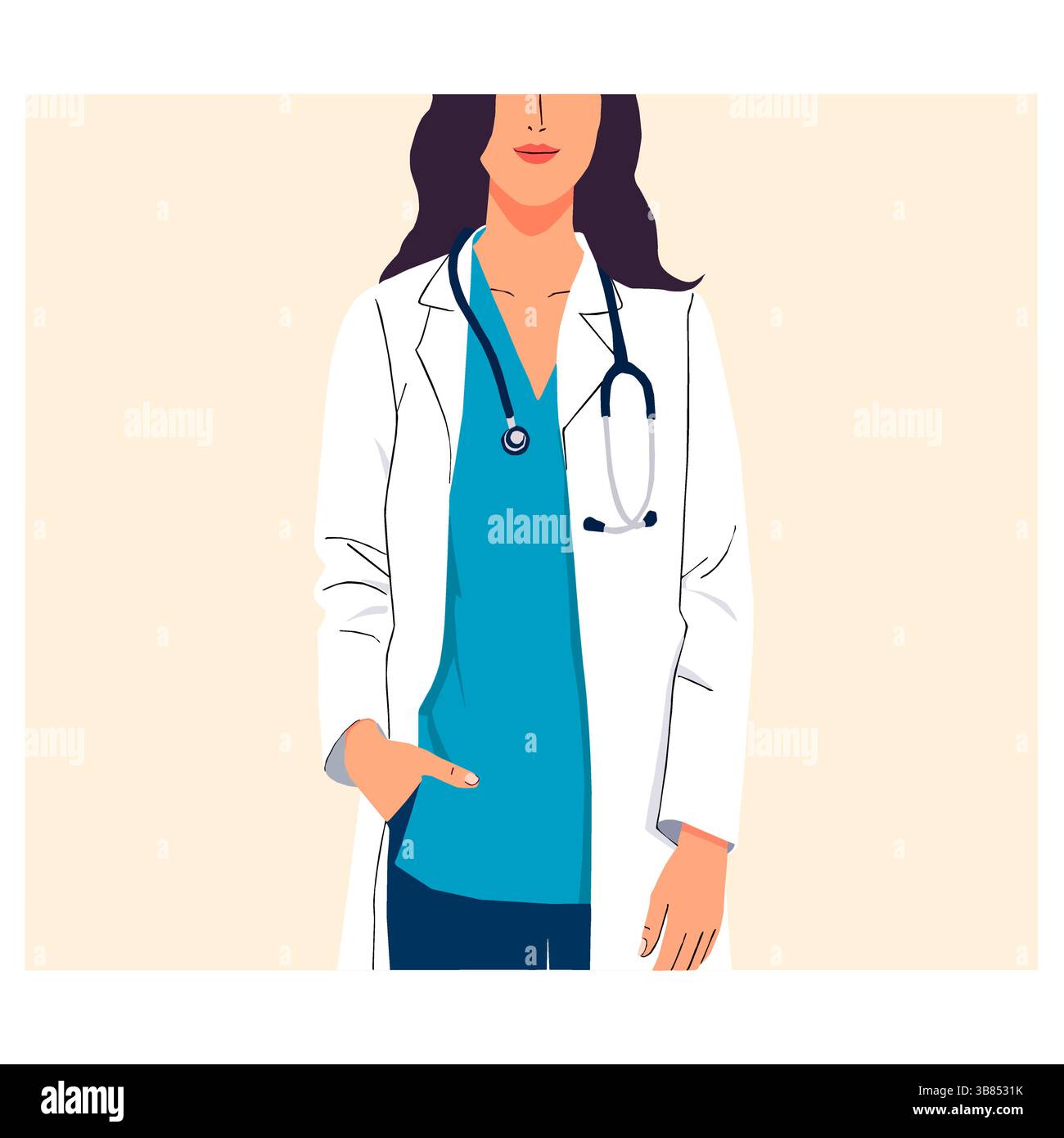 Stethoscope on light blue Stock Vector Images - Alamy