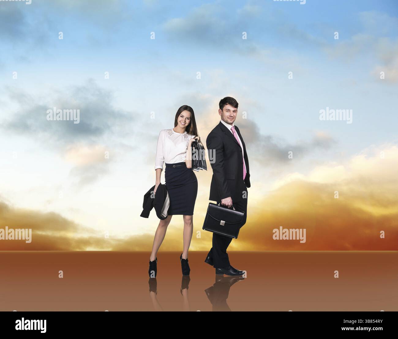 Business people standing in line Stock Photo - Alamy