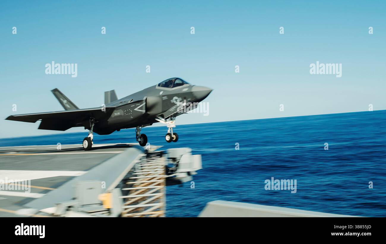 February 22, 2024, Atlantic Ocean, United States: A U.S. Navy F-35C ...