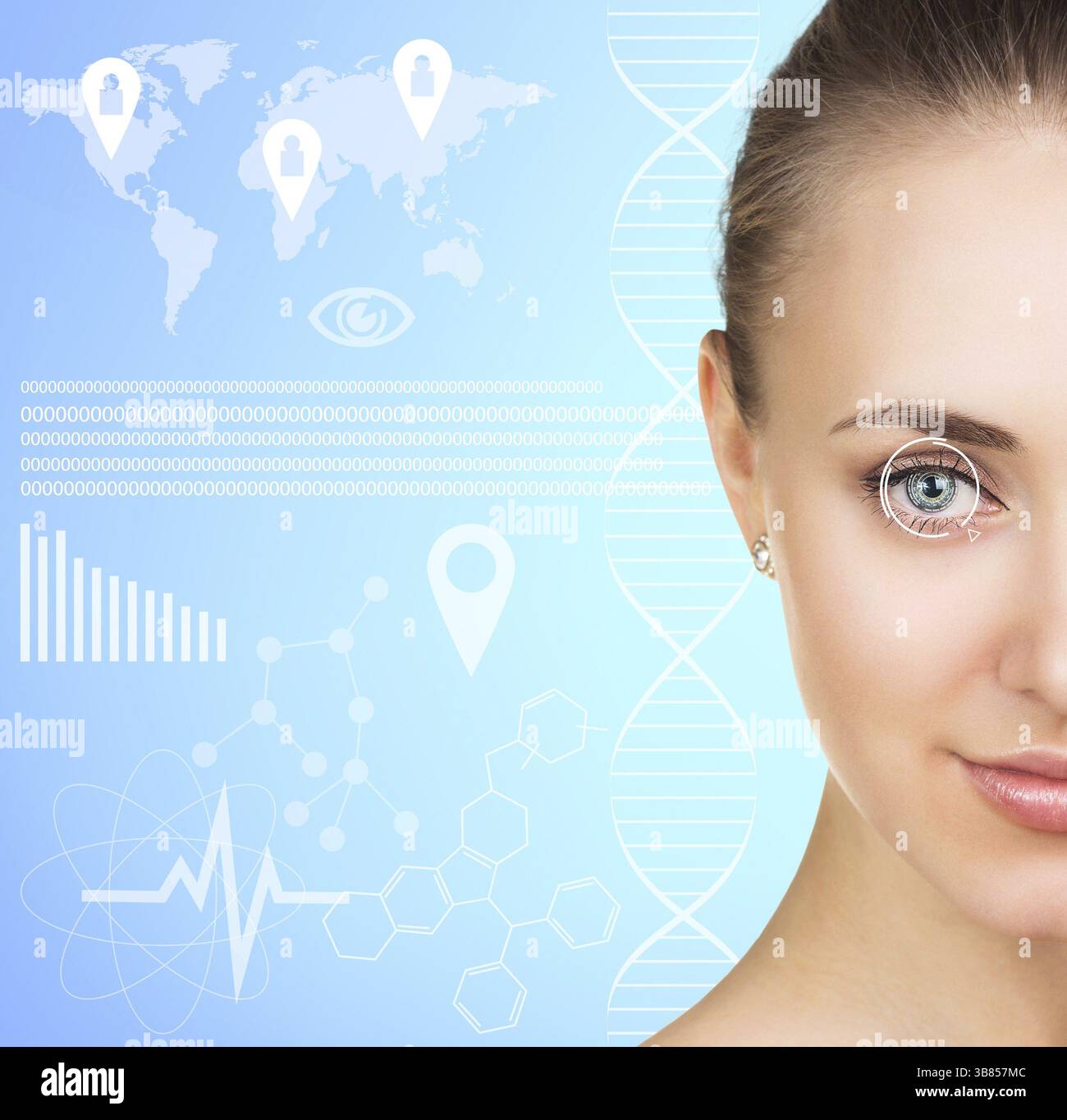 Close up woman icons hi-res stock photography and images - Alamy
