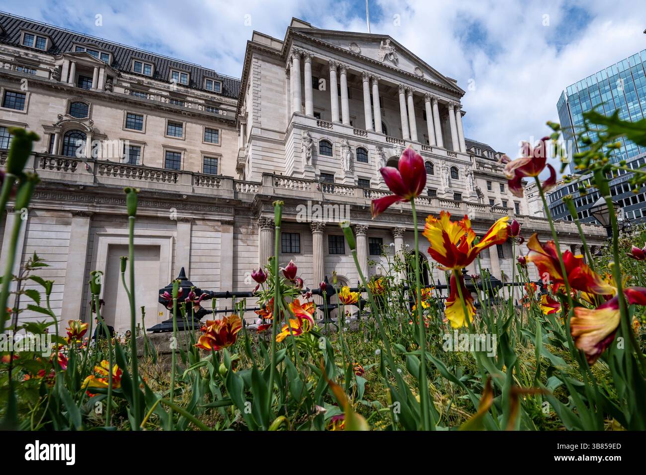 London, UK. 7 May 2025. A general view of the Bank of England in the ...