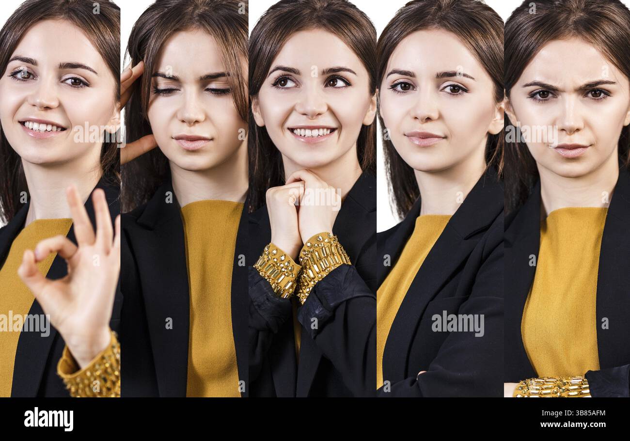 Different facial expression and woman hi-res stock photography and ...