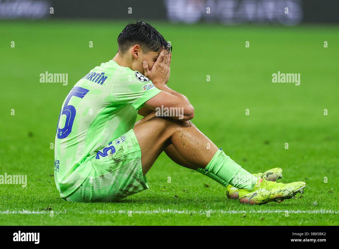 Gerard Martin of FC Barcelona seen dejected during UEFA Champions ...