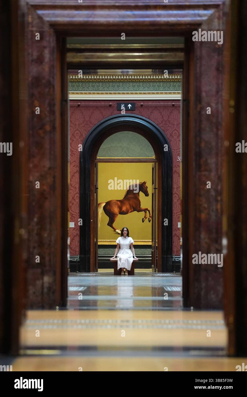 “Whistlejacket” by George Stubbs on display during a preview of the CC ...