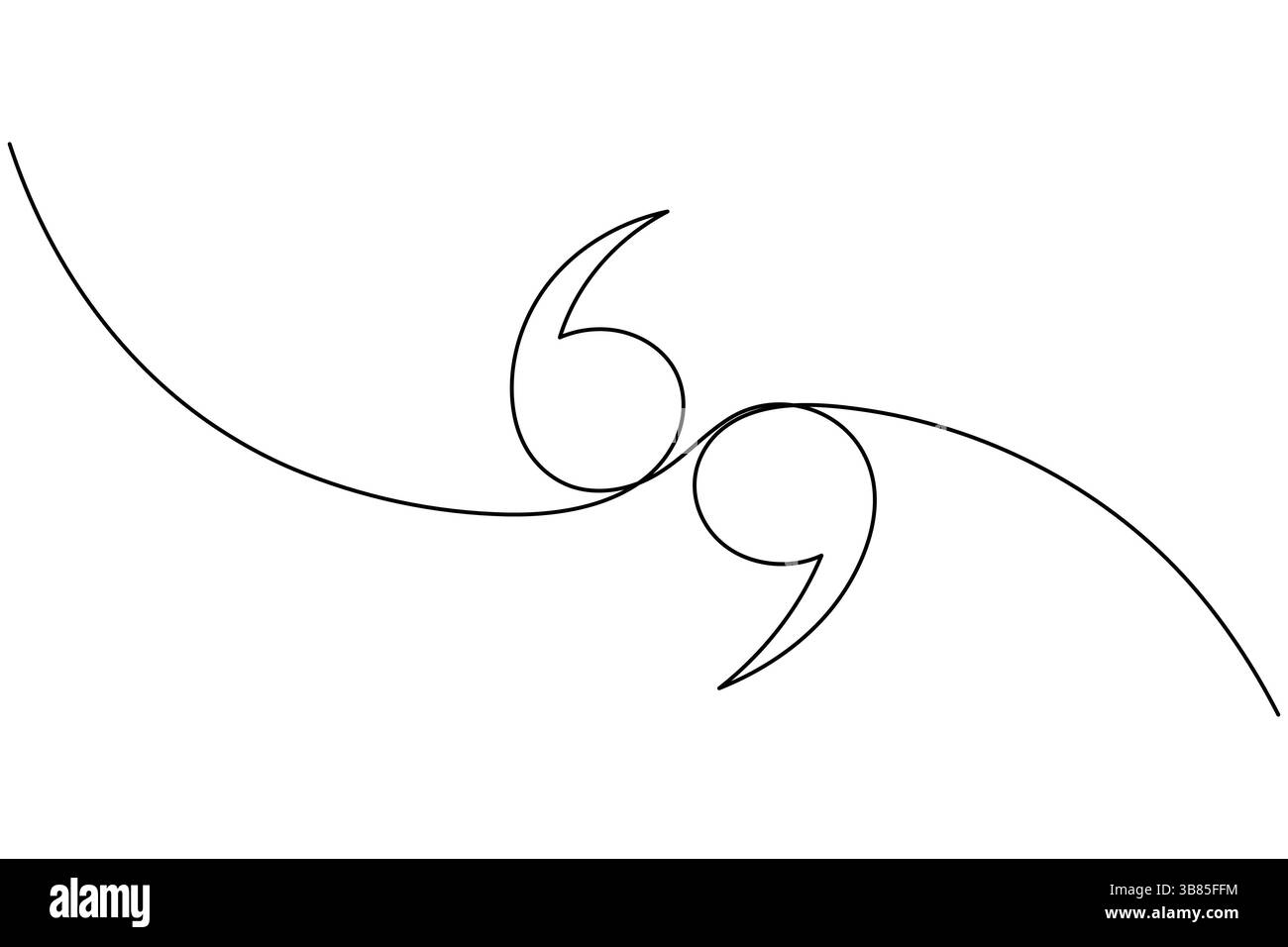 Quote mark continuous one line drawing and minimalist style isolate ...