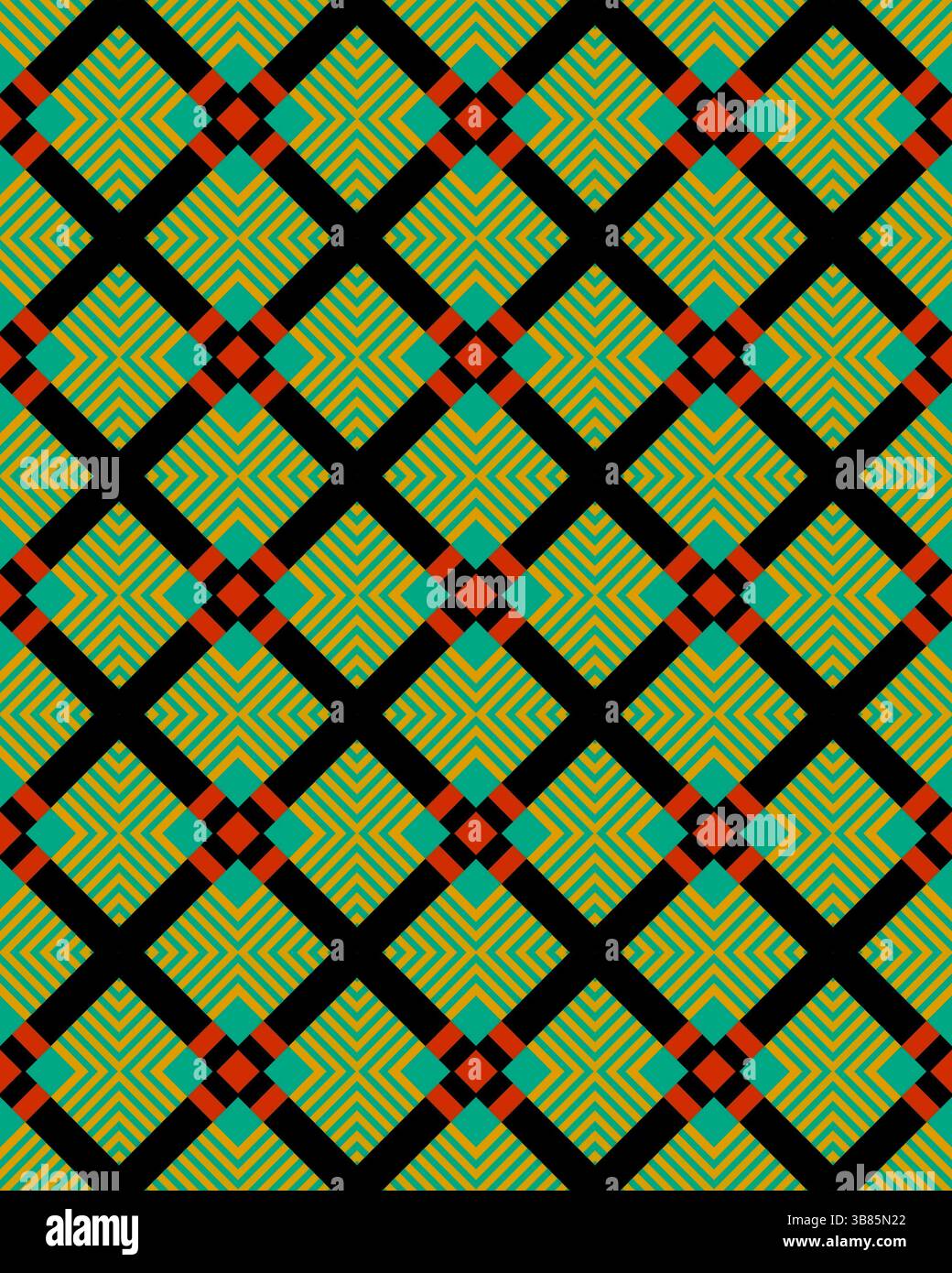 Intricate geometric patterns in shades of green hi-res stock ...