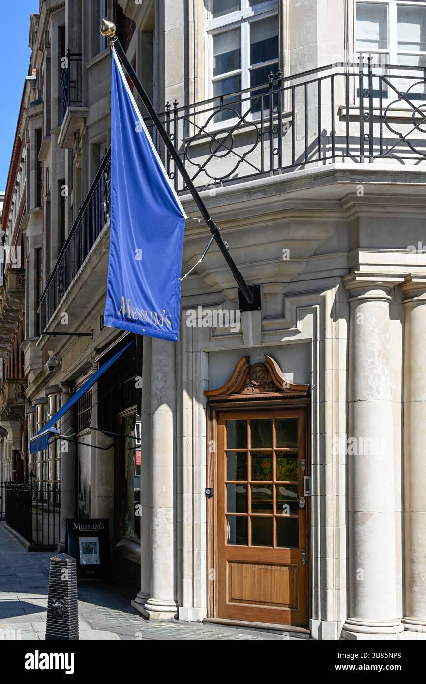 LONDON, UK - APRIL 29, 2025: Banner flag sign outside Messums Art ...