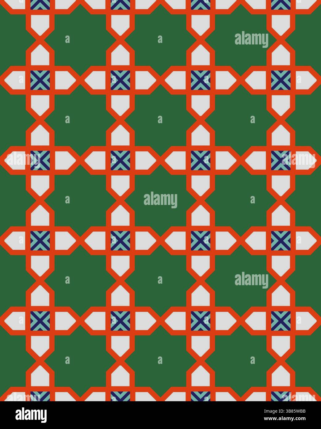 Vibrant pattern features alternating shapes in red, white, and blue ...