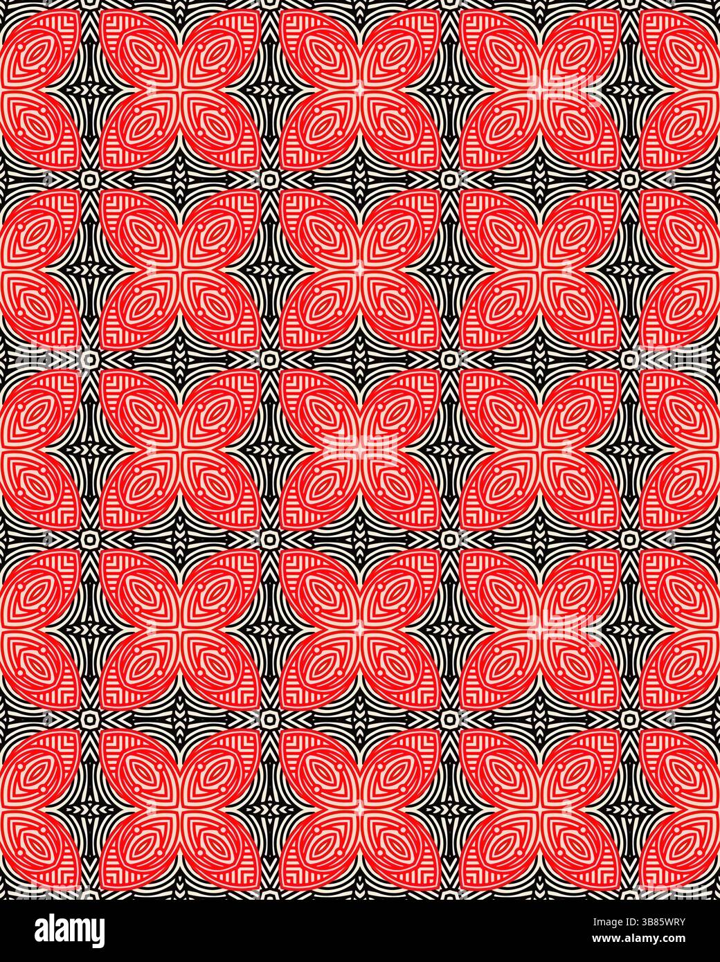 Interwoven floral motifs in vibrant colors hi-res stock photography and ...