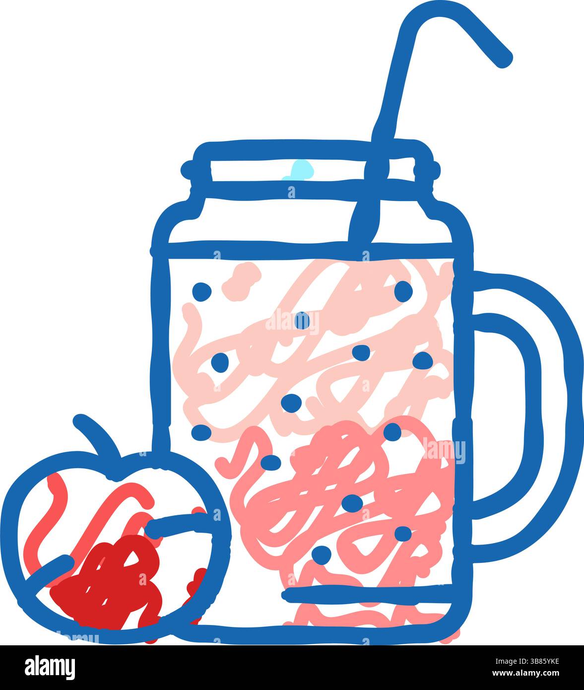 Fresh apple juice ad Stock Vector Images - Alamy