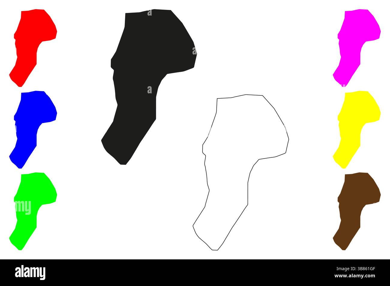 Raiganj city (Republic of India, State of West Bengal) map vector ...