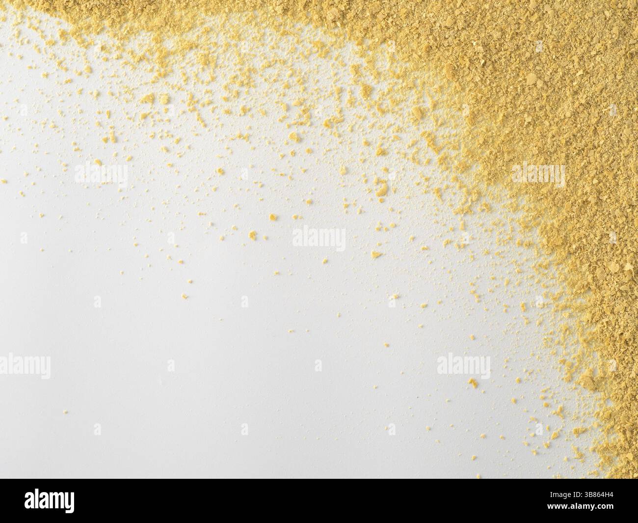 Nutritional yeast on white background. Nutritional inactive yeast top ...