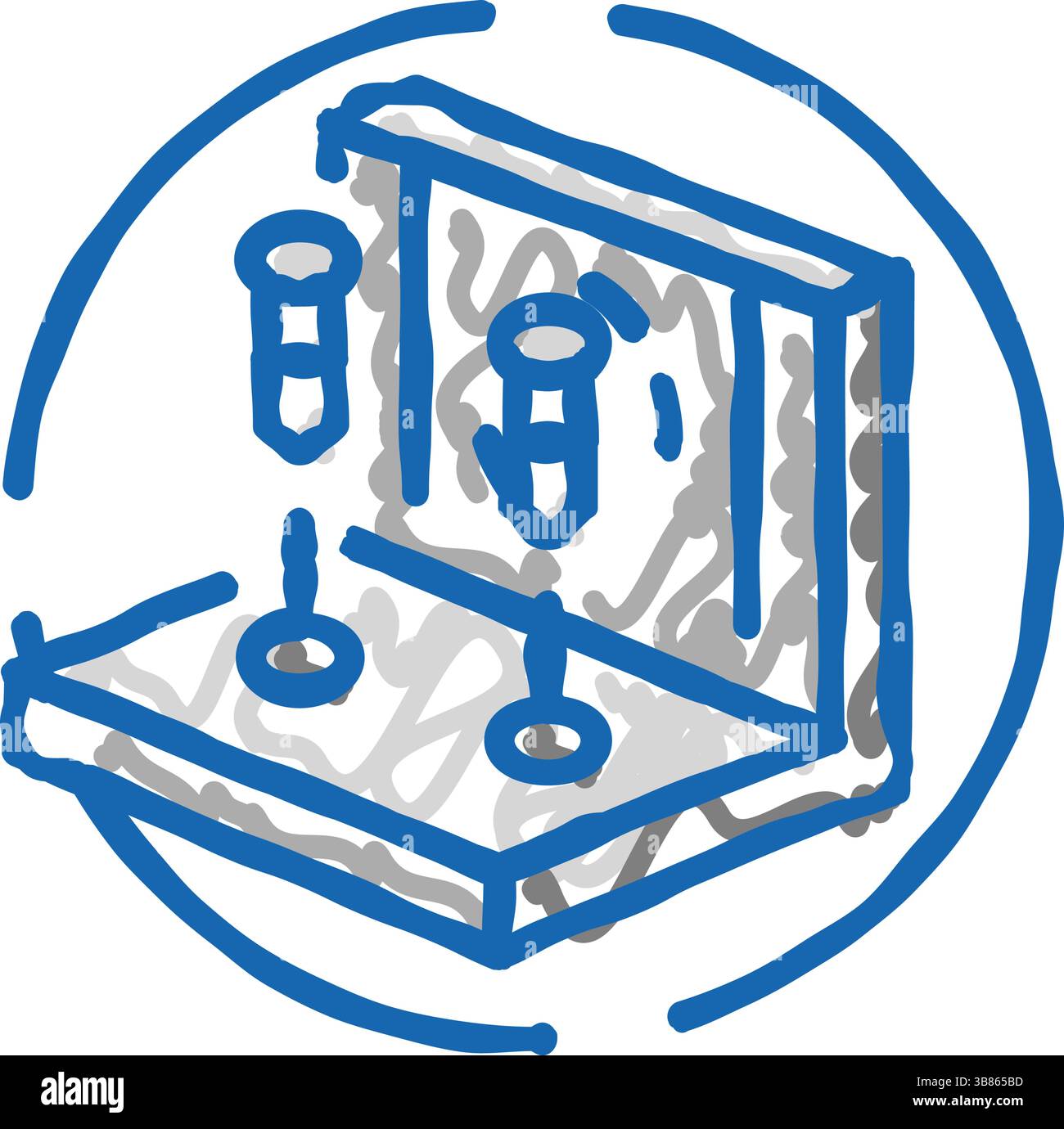 Insert bolt assembly furniture Stock Vector Images - Alamy
