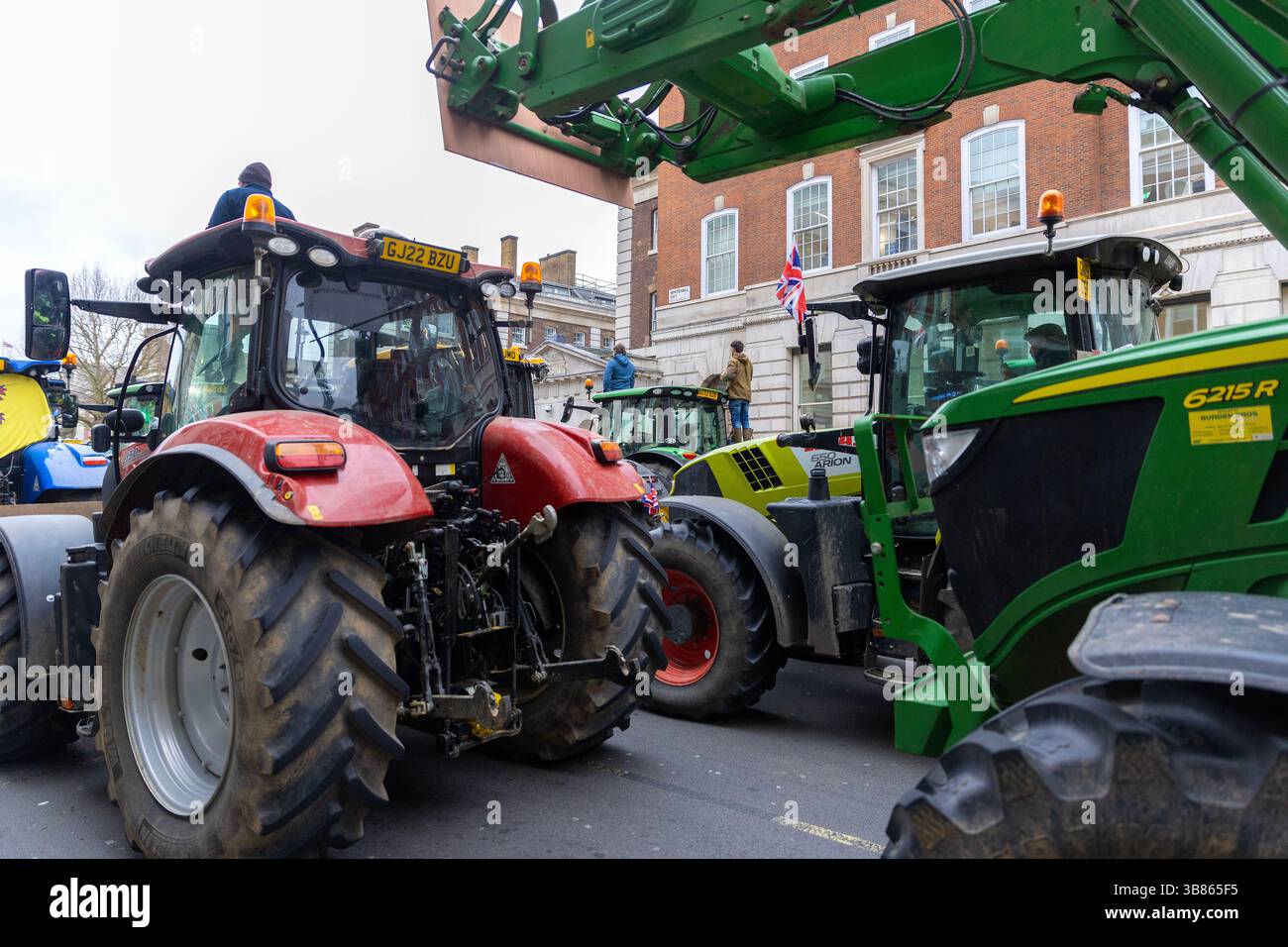 Tractors descend on Westminster in central London for an “RIP British ...