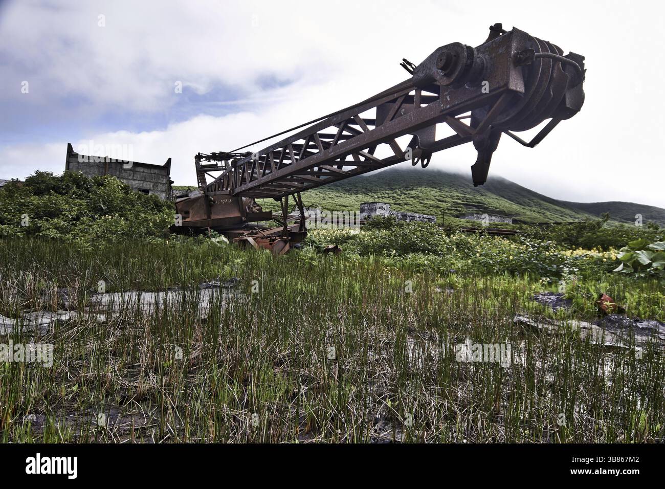 Kuril, Simushir Island. Ghost-town Kraternyi. The abandoned military ...