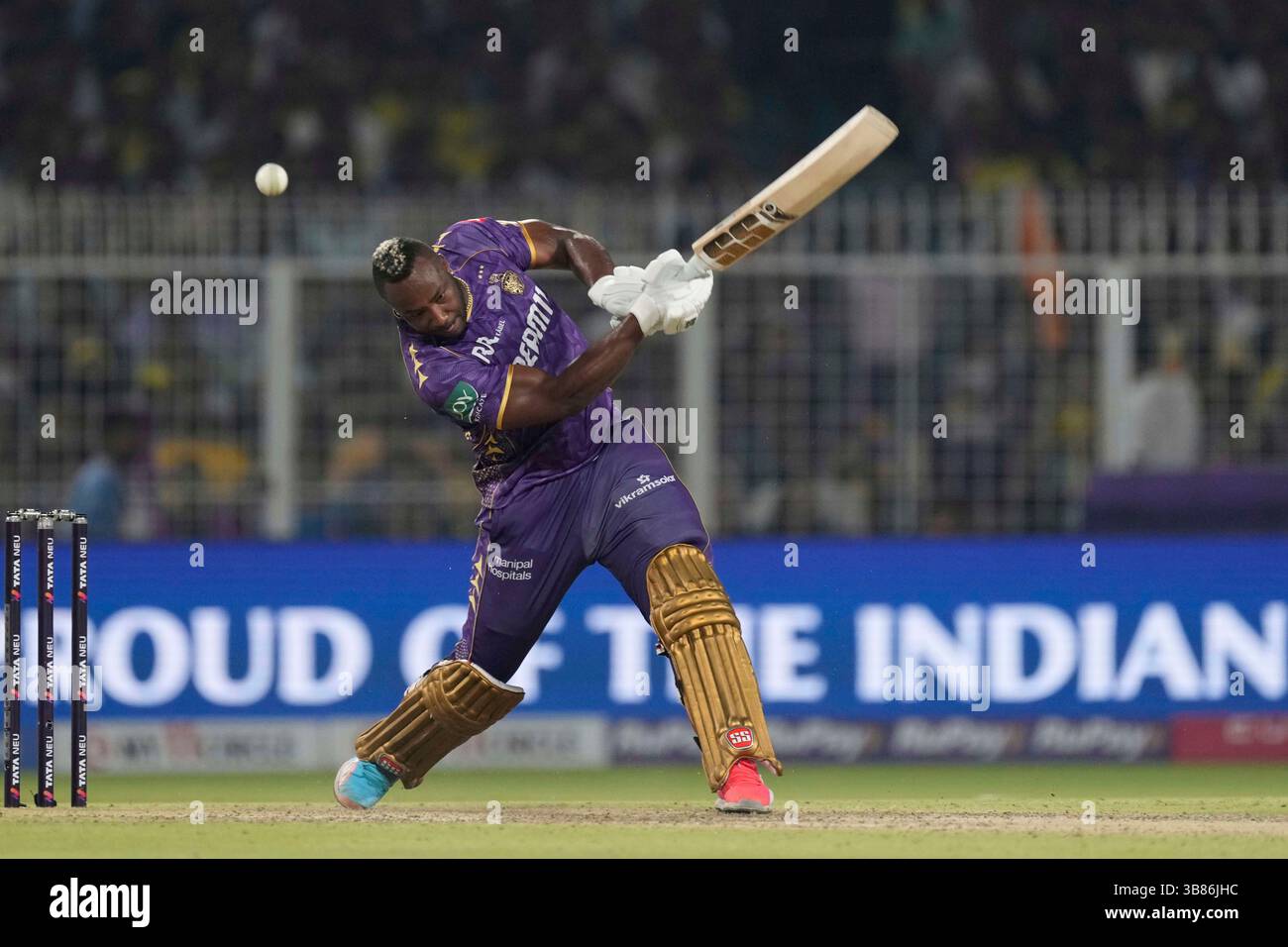 Kolkata Knight Riders' Andre Russell bats during the Indian Premier ...