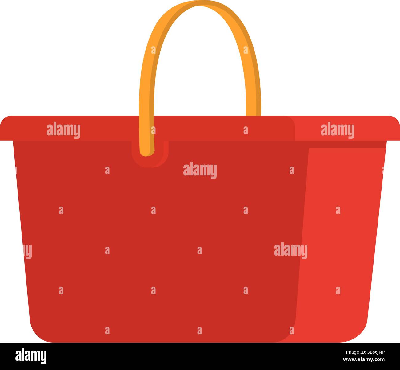 Red rectangular plastic bucket for housecleaning, isolated Stock Vector ...